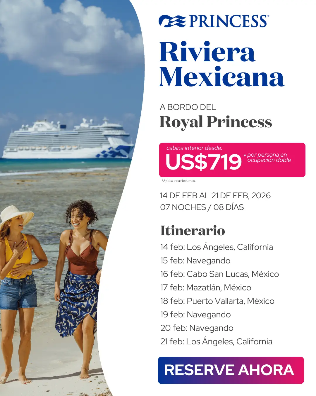 Riviera Mexicana en el Royal Princess | Cruceros Princess, Líderes en ...